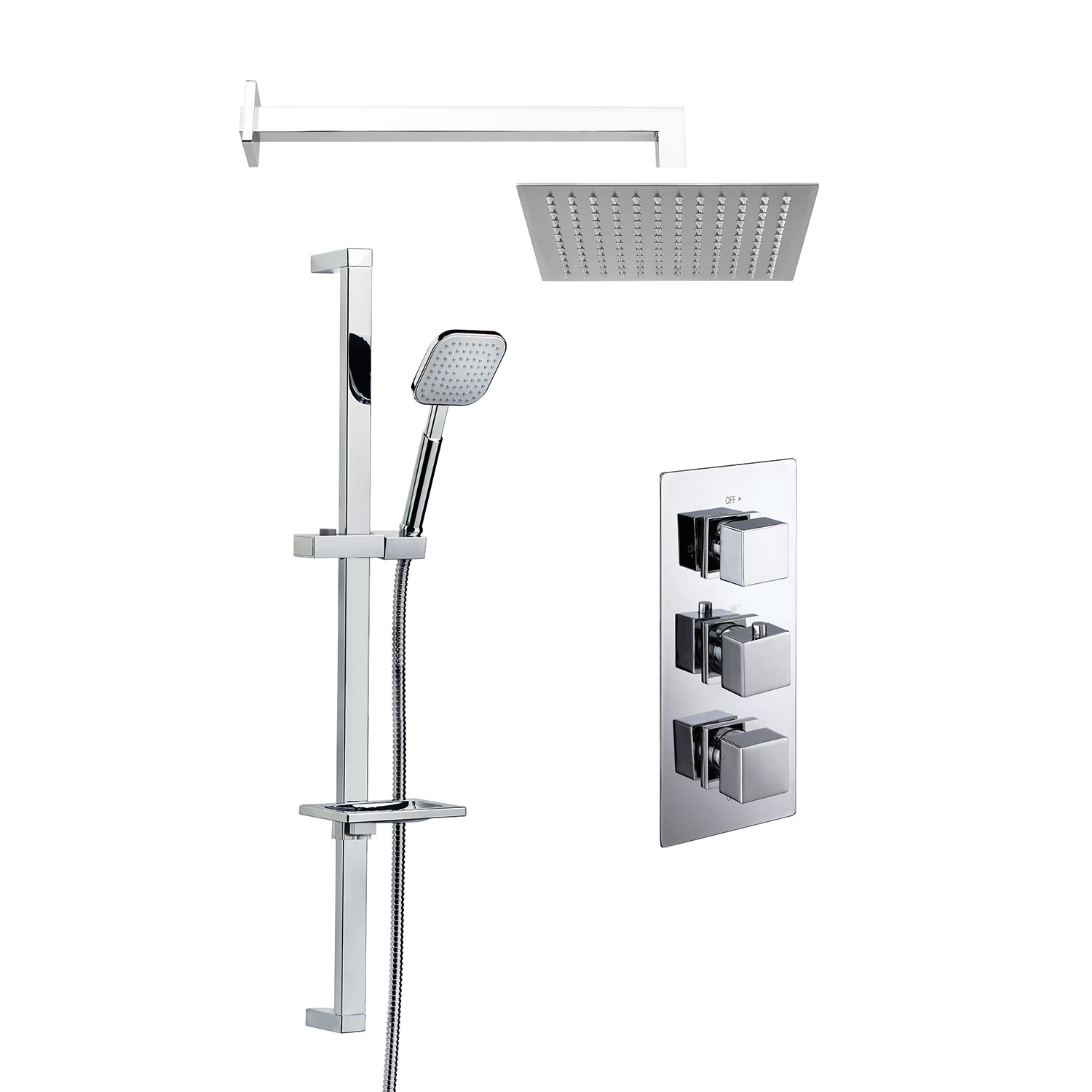 Pure Shower Pack 2 - Chrome - Frontline Bathrooms