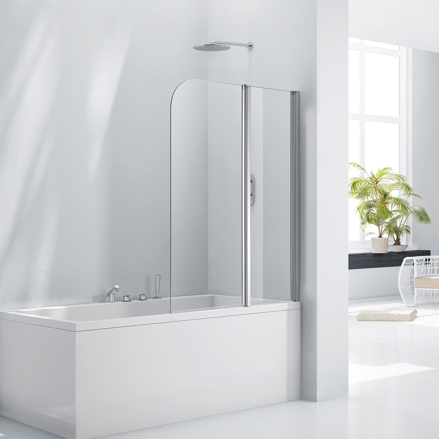 Luxe Folding Bath Screen - Frontline Bathrooms