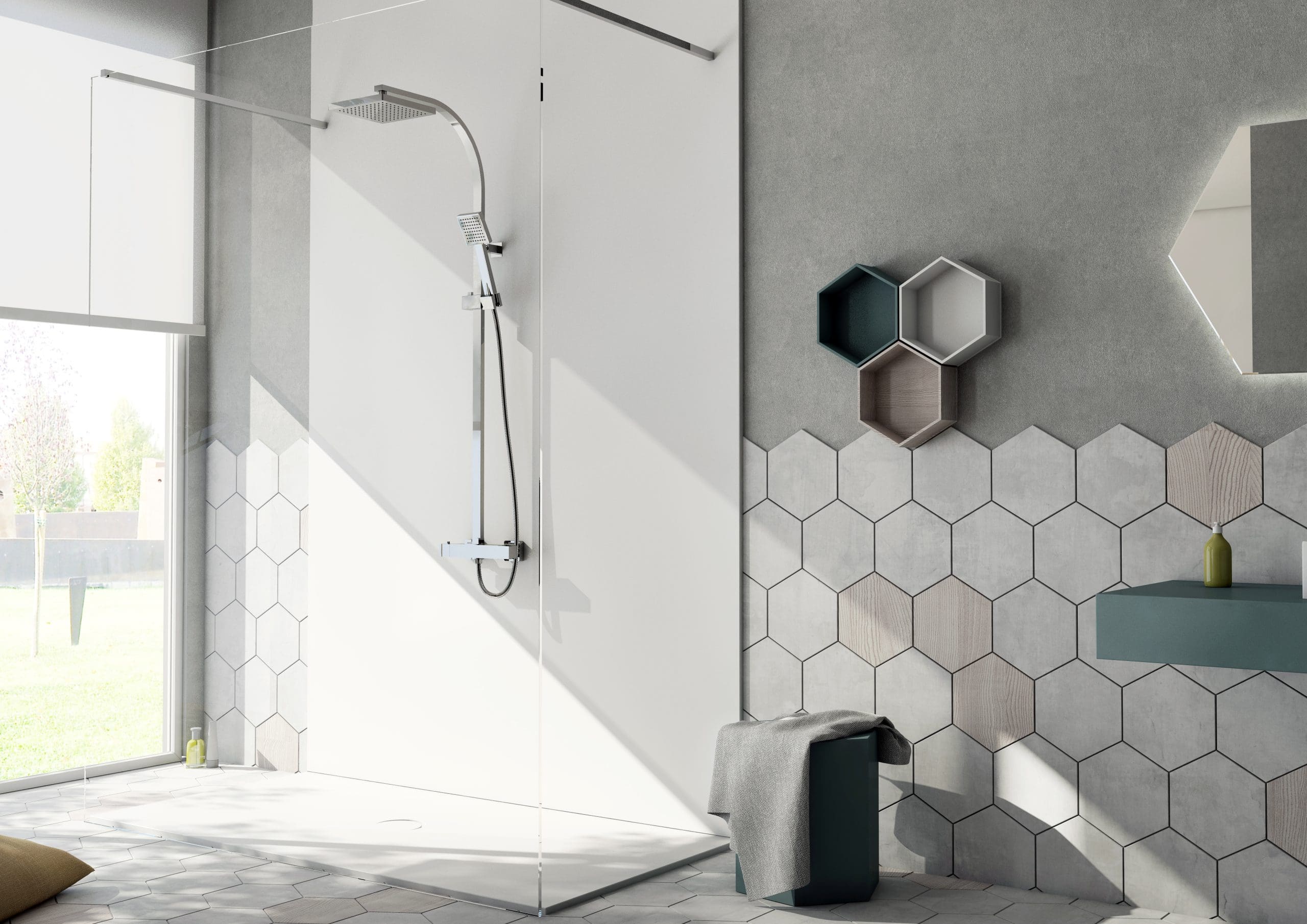 Flo Thermostatic Shower Column - Frontline Bathrooms
