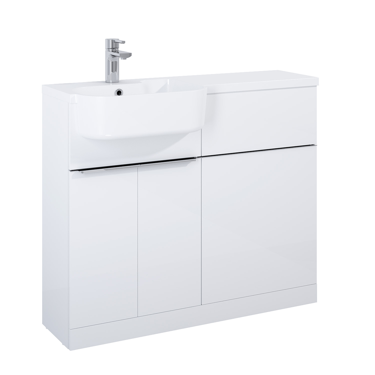 Linea 1000mm Basin & WC Unit - Frontline Bathrooms