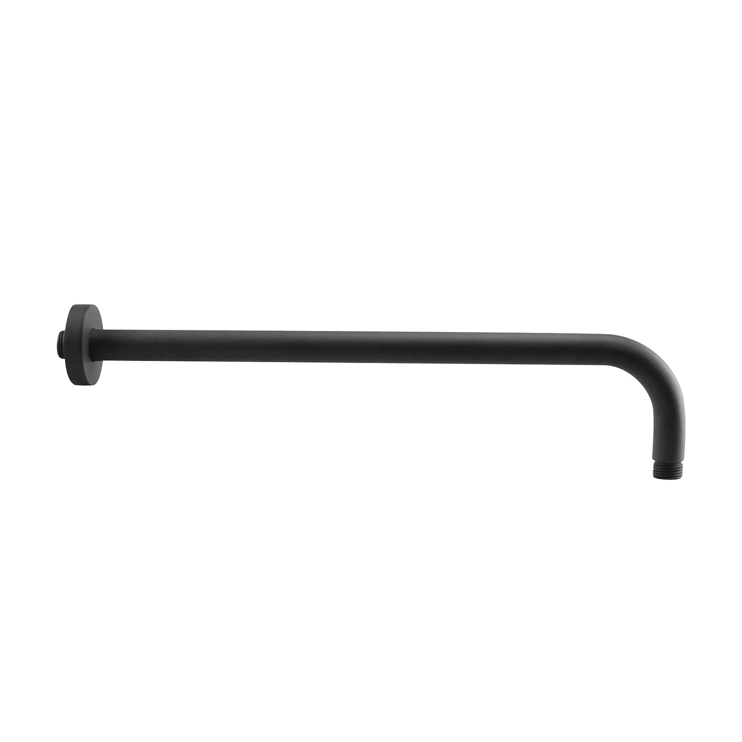 Curved Shower Arm 400mm - Matt Black - Frontline Bathrooms