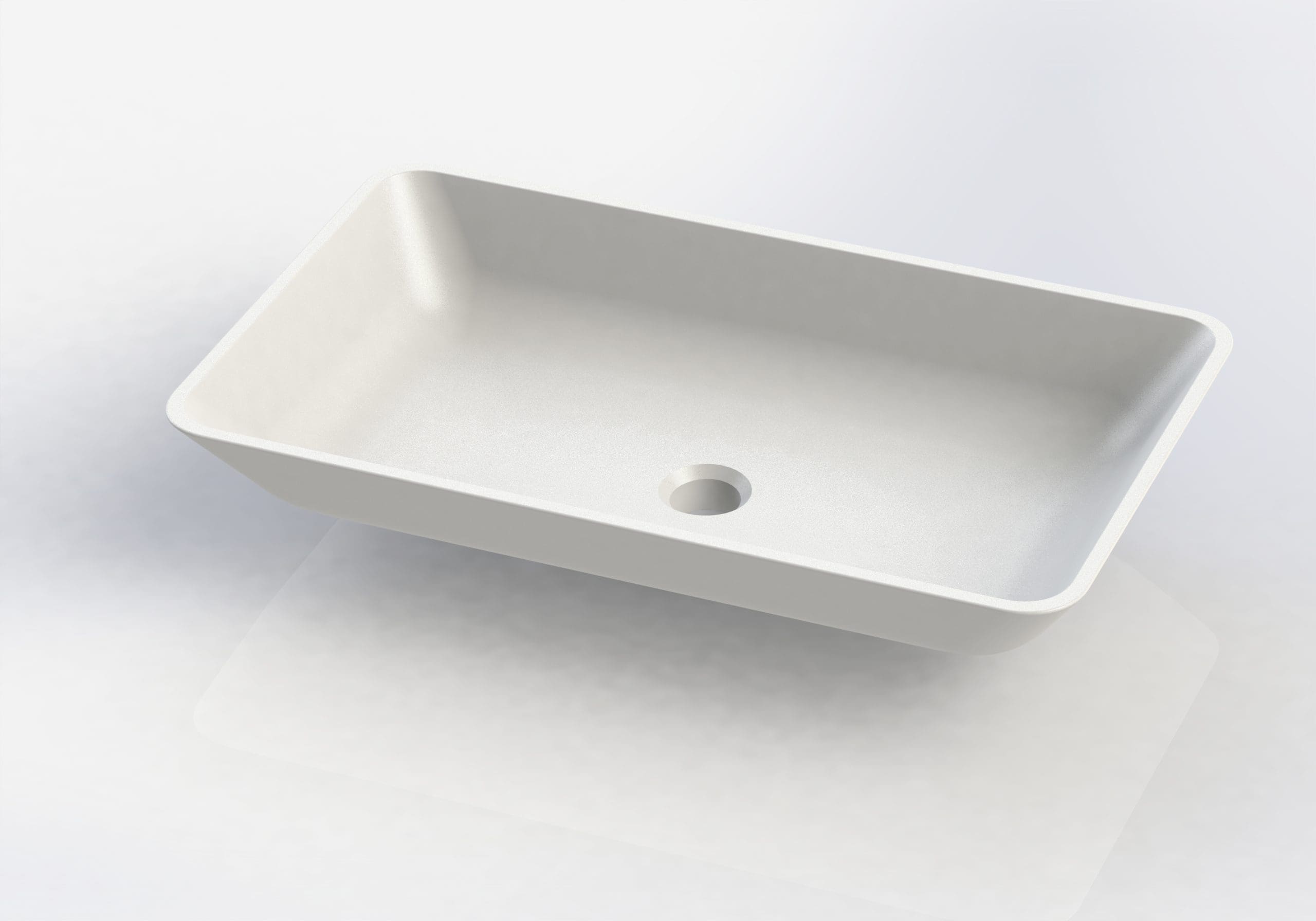 Elvis Rectangle Solid Surface Basin - Frontline Bathrooms