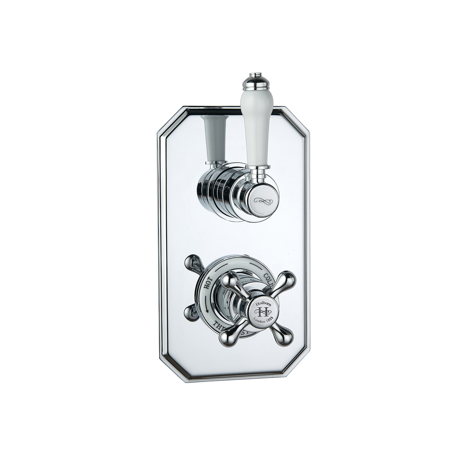 Traditional Twin Concealed Shower Valve - Chrome - Frontline Bathrooms