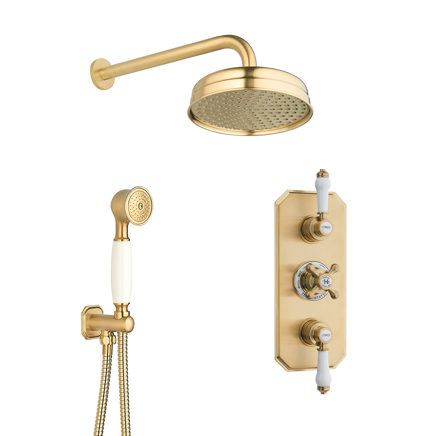 Shaftsbury Shower Pack - Brushed Brass - Frontline Bathrooms