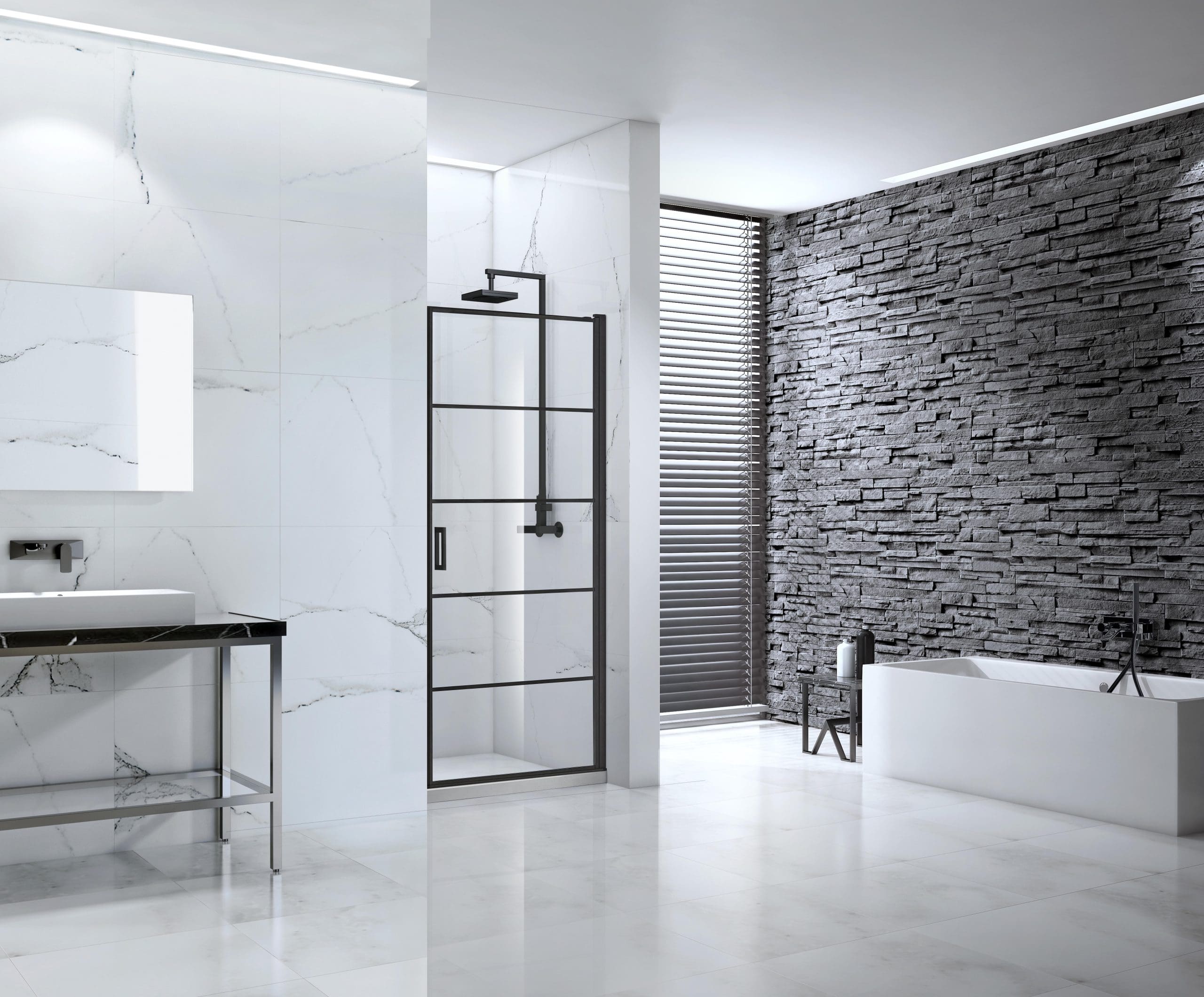 Aquaglass Velar+ Hinged Door - Frontline Bathrooms
