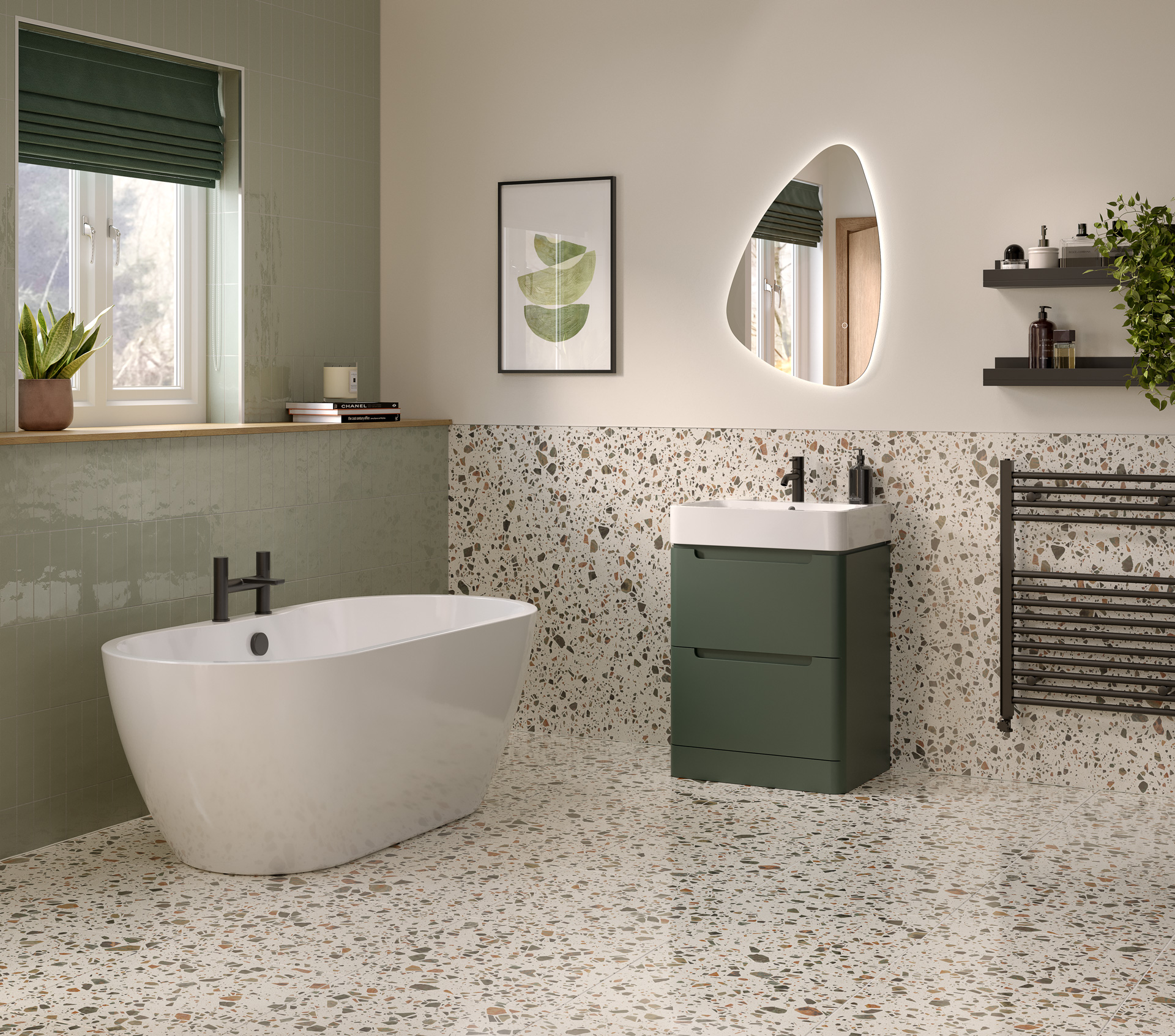 Senso 2 Drawer Floorstanding Vanity - Oak - Frontline Bathrooms