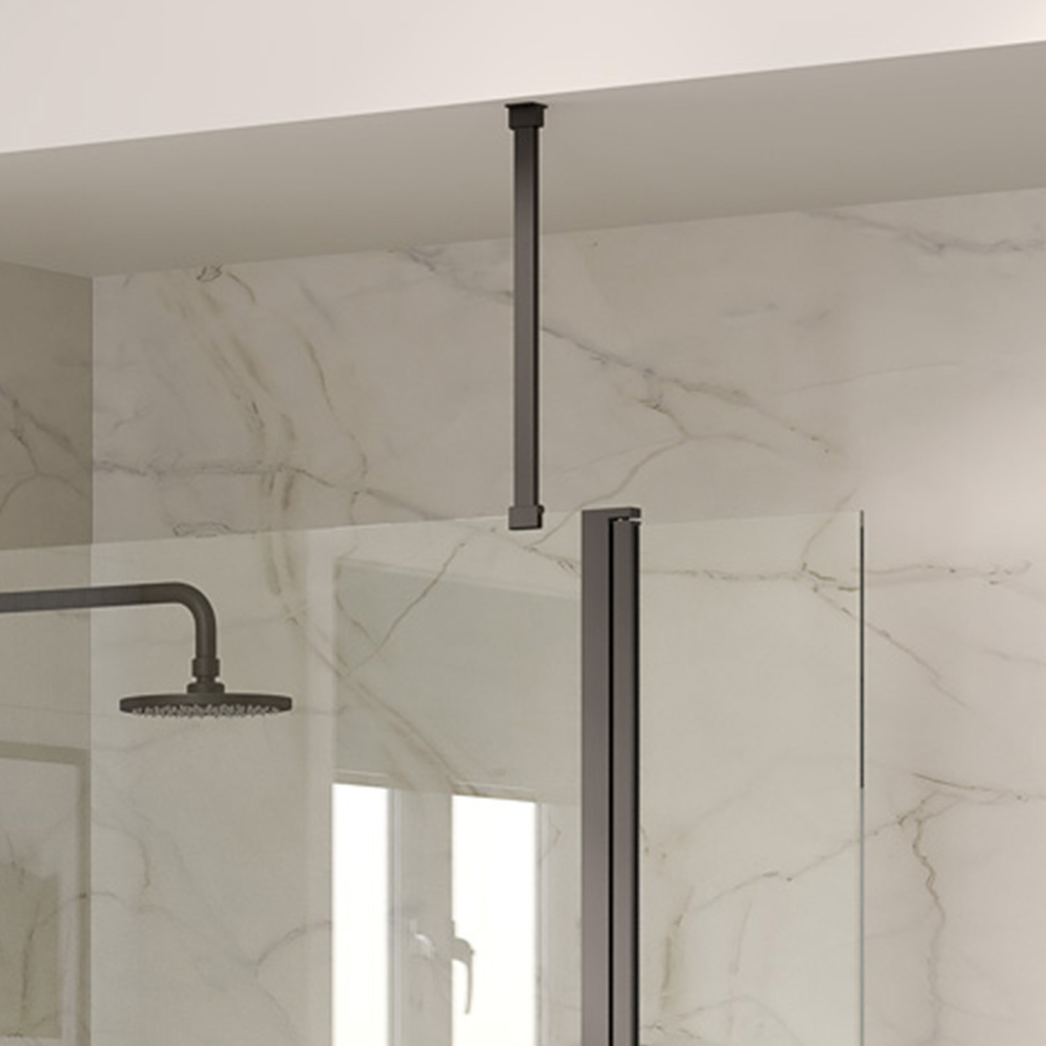 Glass to Ceiling Shower Arm - Frontline Bathrooms