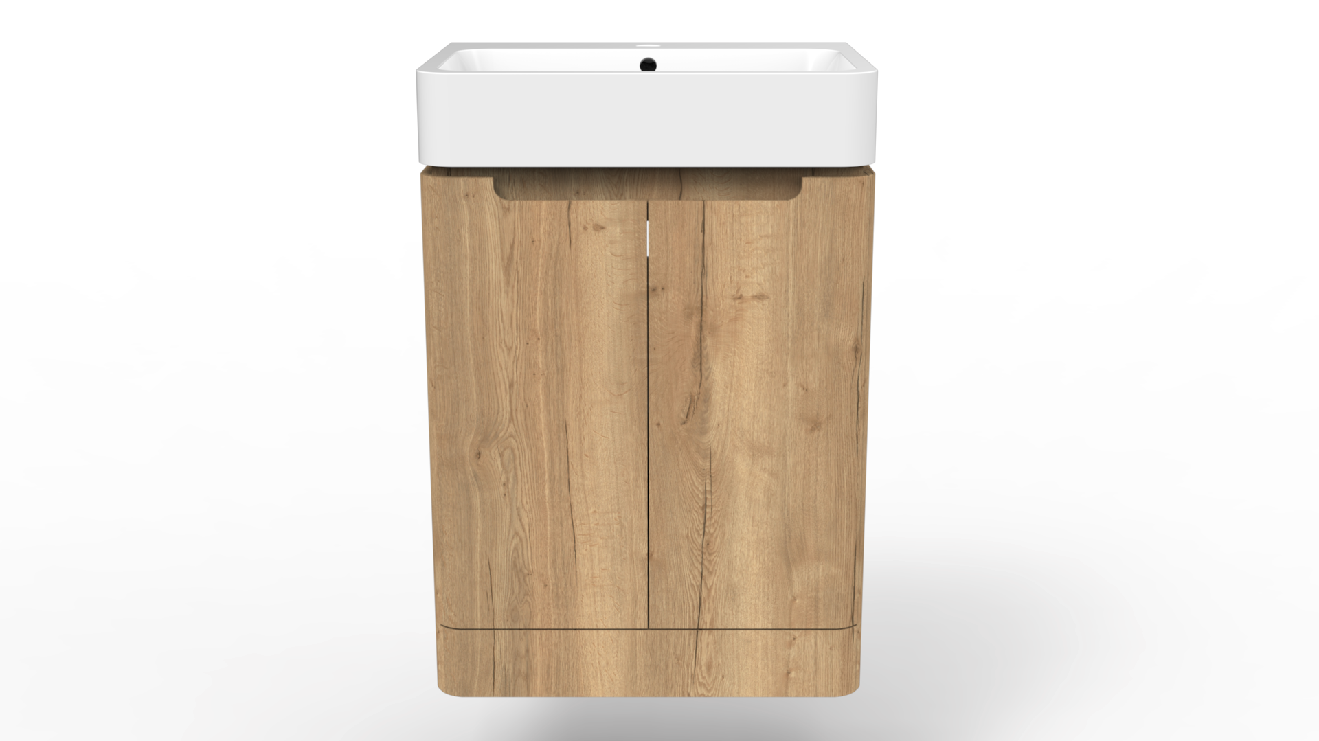 Senso 2 Door Floorstanding Vanity - Oak - Frontline Bathrooms